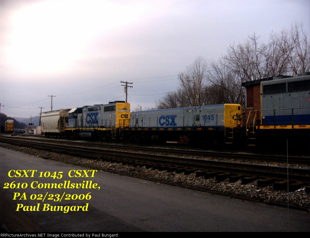CSX 2610 GP38-2 CSXT 1045 Yard Slug 02/23/2006